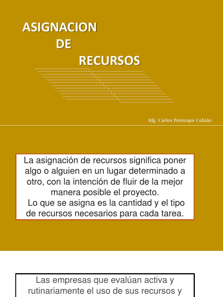 Asignación Efectiva de Recursos | PDF | Calidad (comercial) | Gestión ...