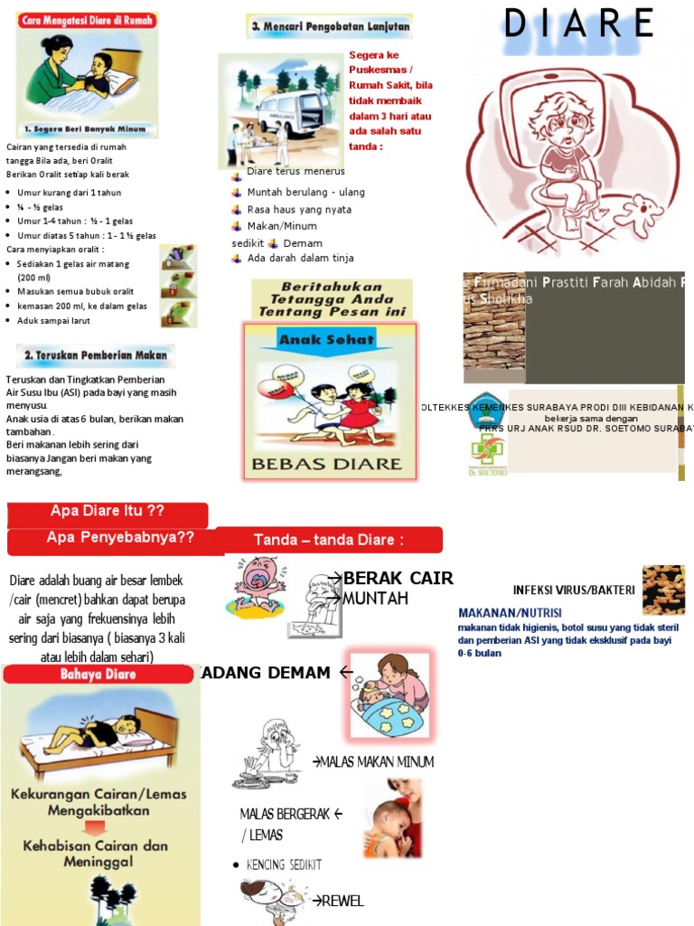 Leaflet Diare Pada Anak | PDF