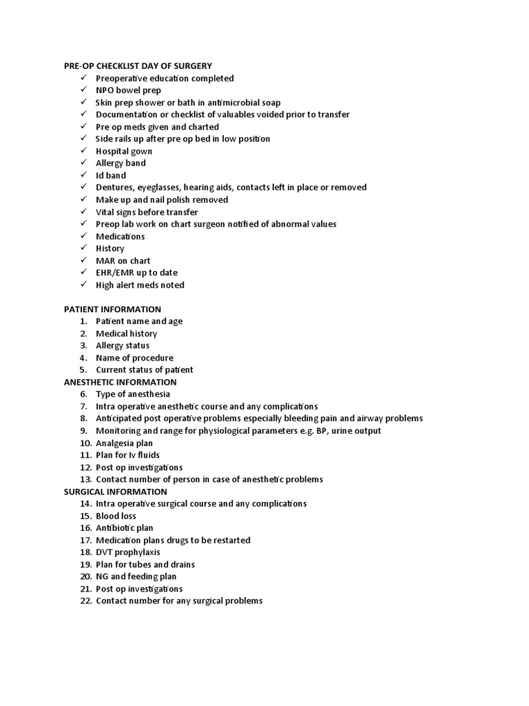 Operating Room Notes | Download Free PDF | Anesthesia | Surgery