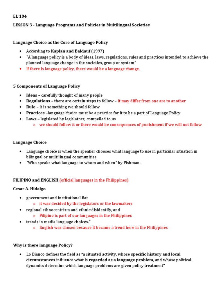 Understanding the Relationship Between Language Choice and Language ...