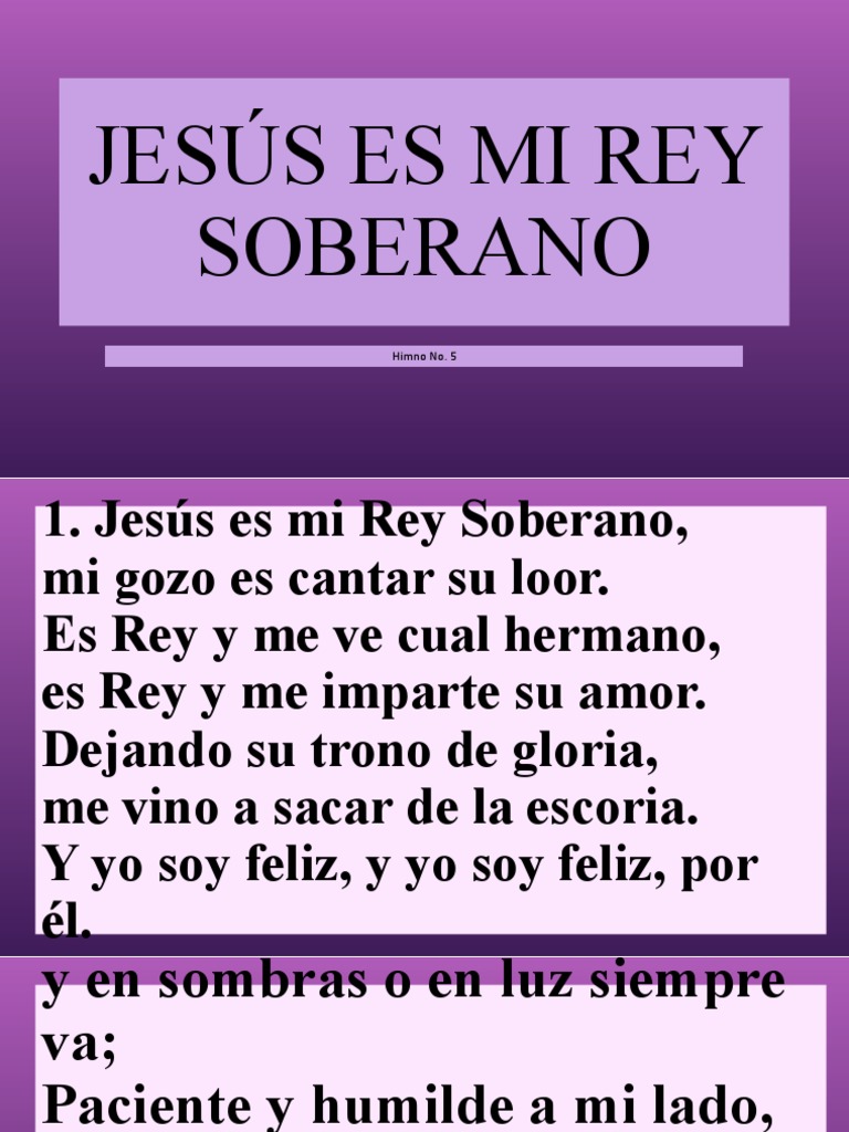 005 Jesús Es Mi Rey Soberano | PDF