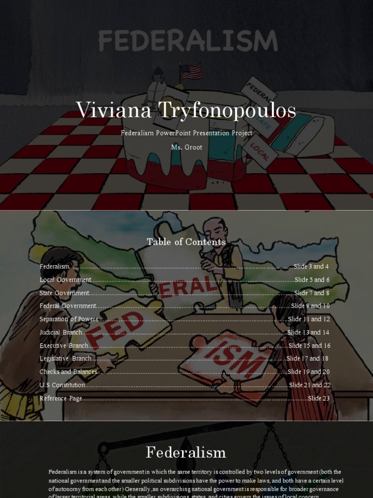 Federalism PowerPoint Project | PDF | Federal Government Of The United ...