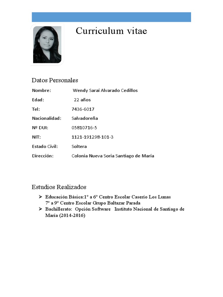 Curriculum Vitae Wendy | PDF