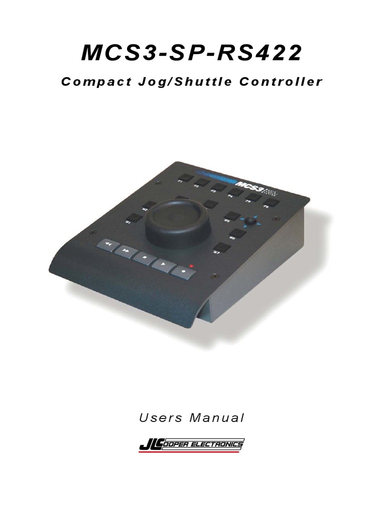 MCS3-SP-RS422: Compact Jog/Shuttle Controller | PDF | Power Supply ...
