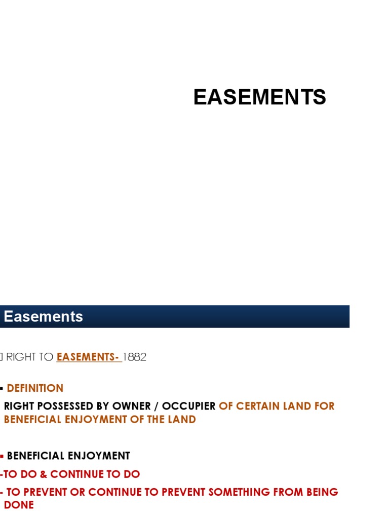 8 - Easement | PDF | Easement | Property