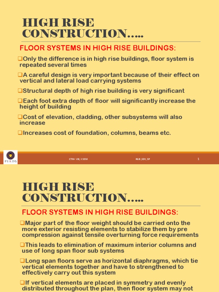 High Rise Construction 3 Final | PDF | Deep Foundation | Applied And ...