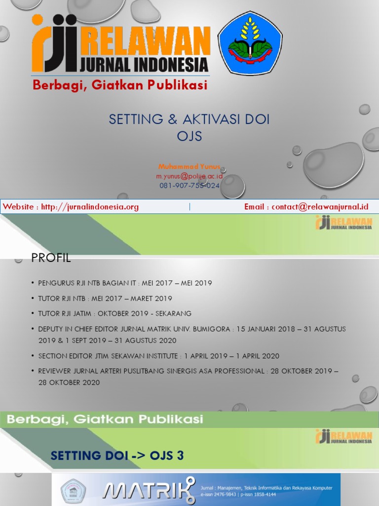 Setting Dan Aktivasi DOI-M Yunus RJI | PDF | Komputer