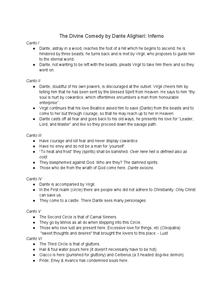 The Divine Comedy by Dante Alighieri - Inferno | PDF | Divine Comedy ...