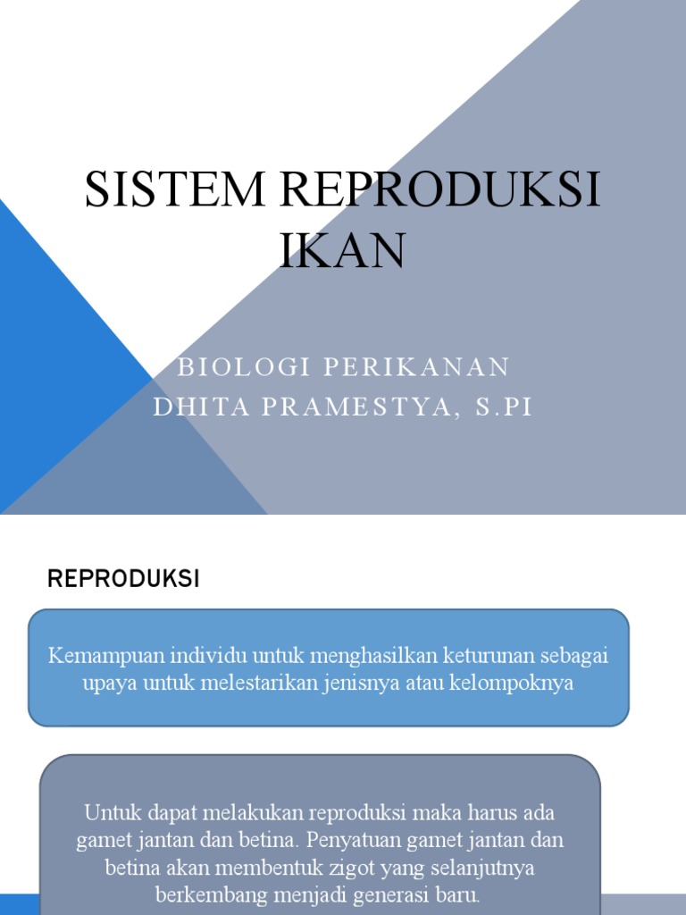 REPRODUKSI IKAN DAN CIRI-CIRI SEXUALITAS | PDF