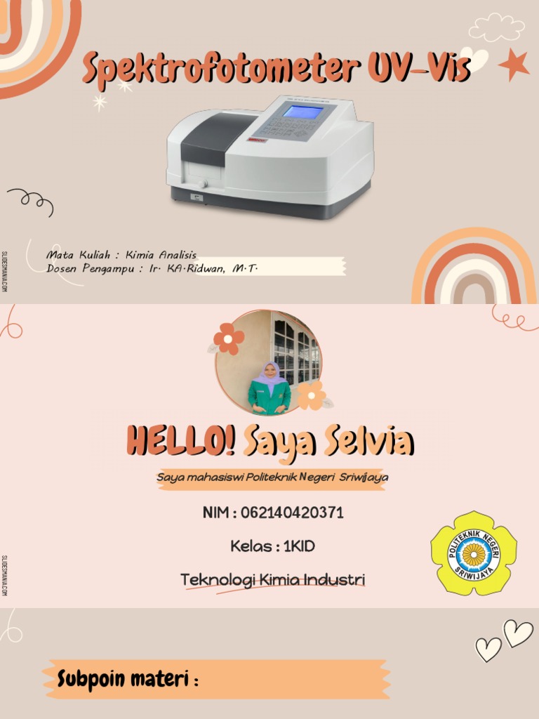 Spektrofotometer UV-Vis: Prinsip Kerja, Komponen dan Aplikasinya dalam Analisis Kimia | PDF