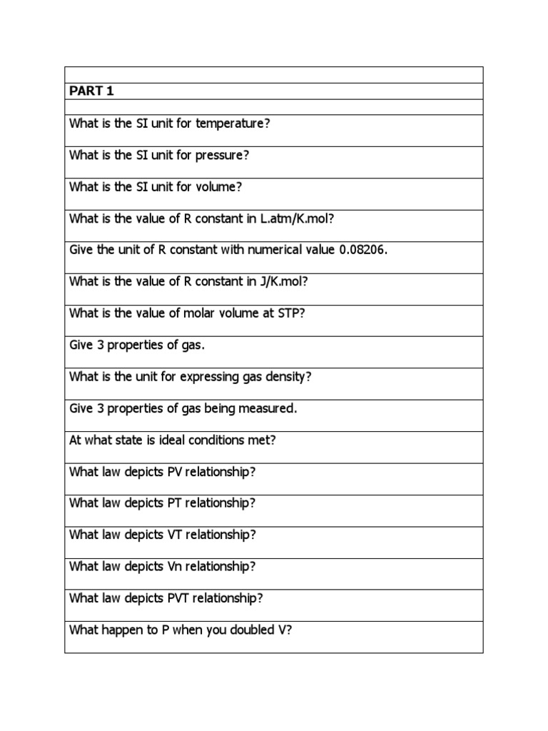 Oral Recitation Questions | PDF | Ionic Bonding | Gases