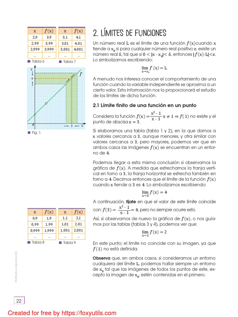 Límites Finito y Laterales en Funciones | PDF | Límite (Matemáticas ...