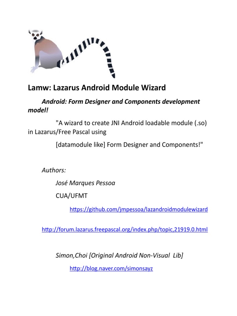 Lazarus Android Module Wizard Guide | PDF | Java (Programming Language) | Android (Operating System)