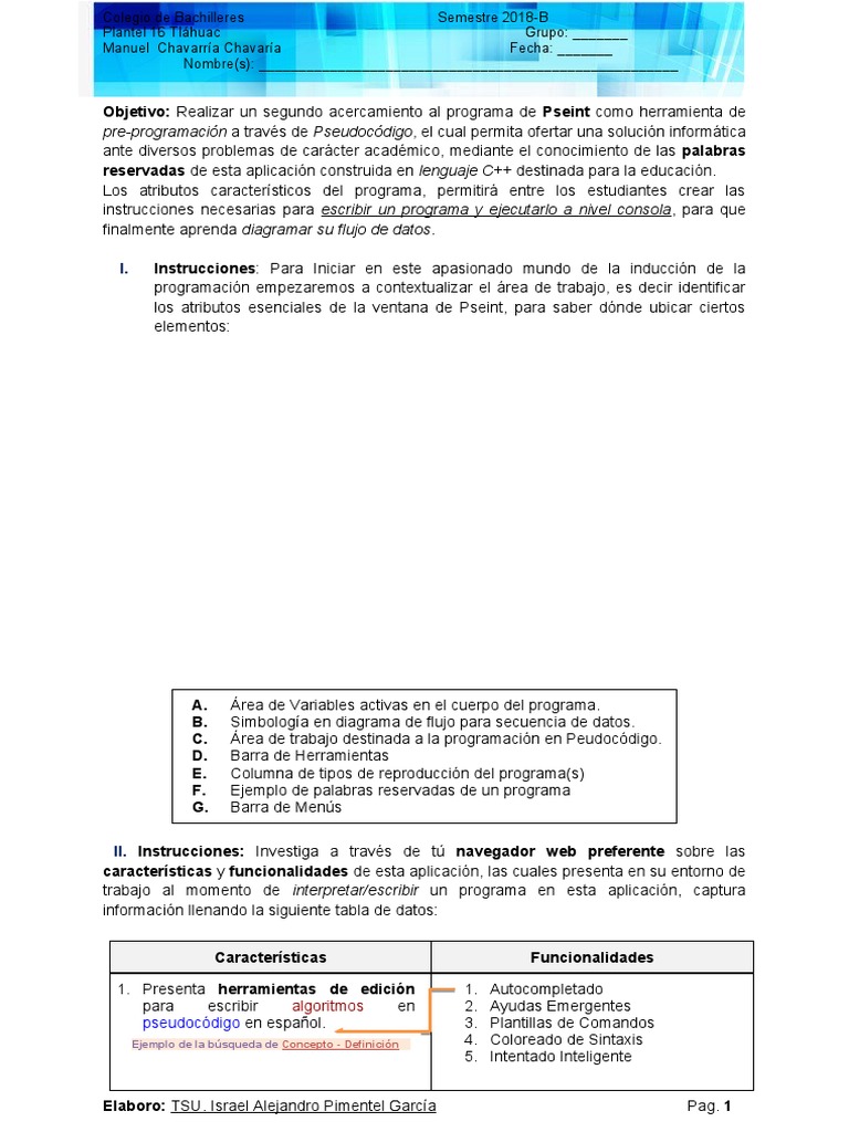PSEINT | PDF | Algoritmos | Programación de computadoras