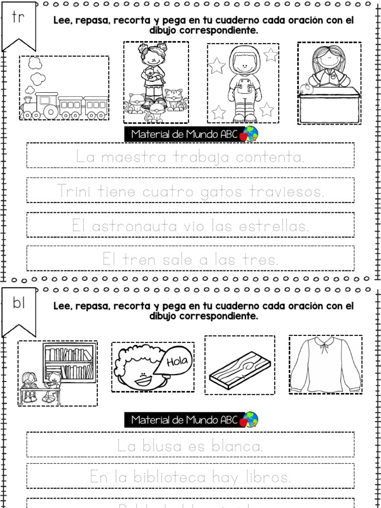 Oraciones Silabas Trabadas | PDF