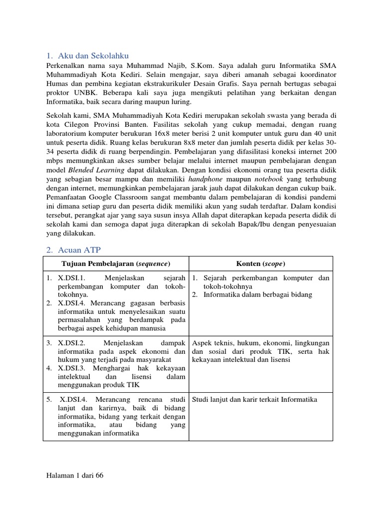 Modul Ajar Tik | PDF