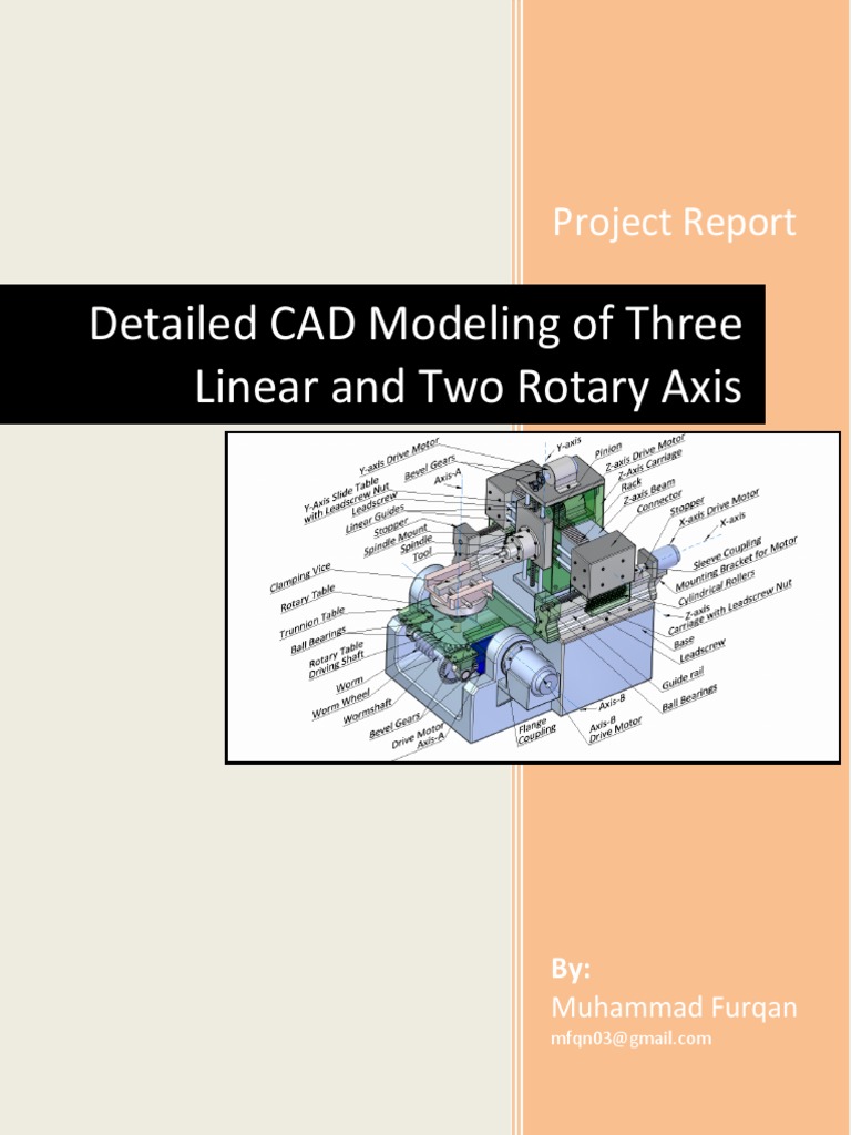 Detailed CAD Modeling of 2 Linear and 3 Rotary Axis | PDF | Belt ...
