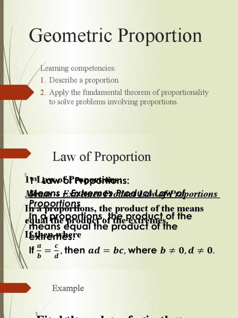 Geometric Proportion | PDF