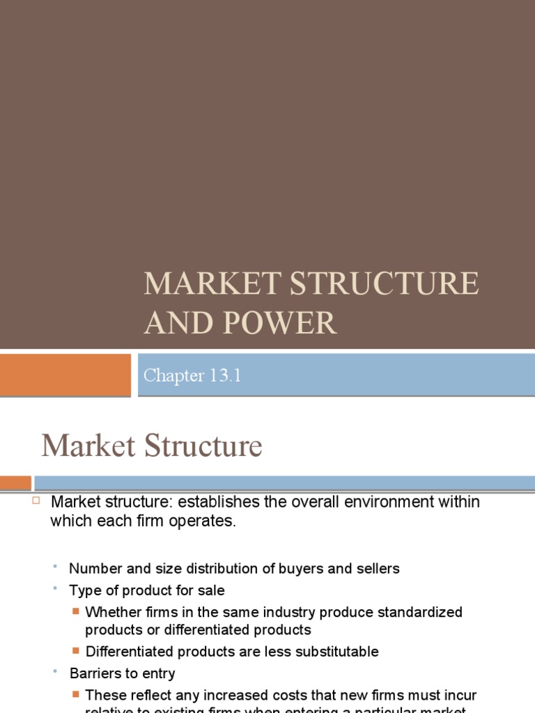Market Structure | PDF | Market Power | Monopoly