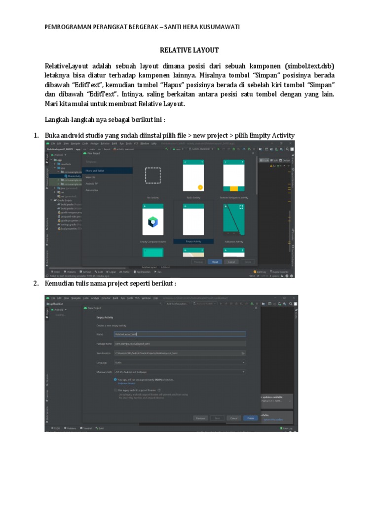 Membuat Relative Layout | PDF