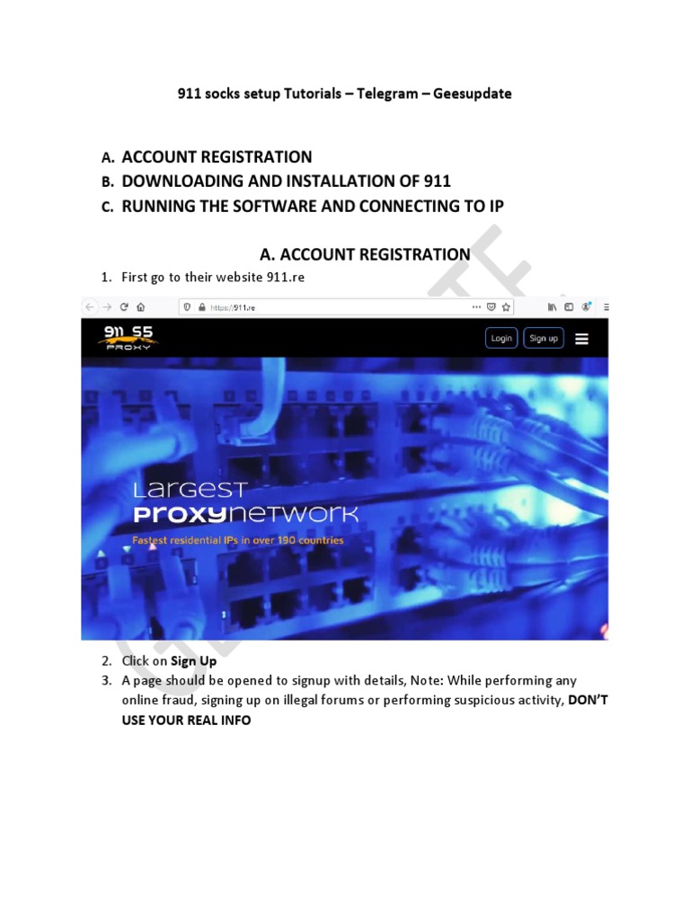 911 Socks Setup Tutorials - GEESUPDATE | PDF