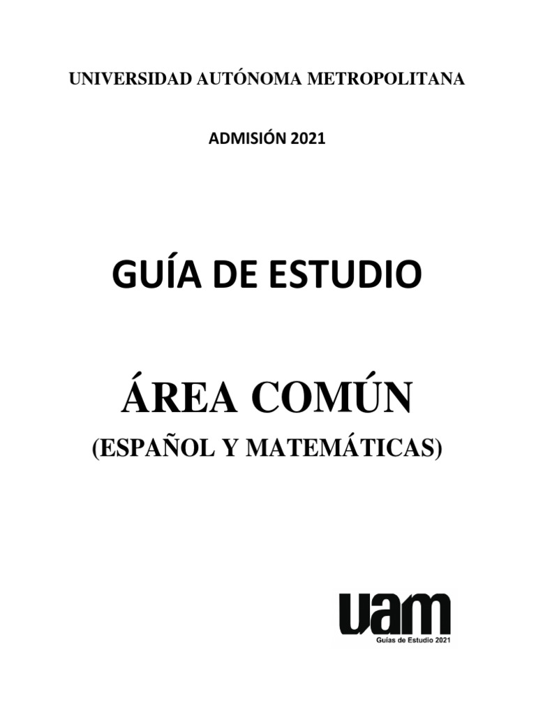 Guia Uam Area Comun 2021 | PDF | Verbo | Adjetivo