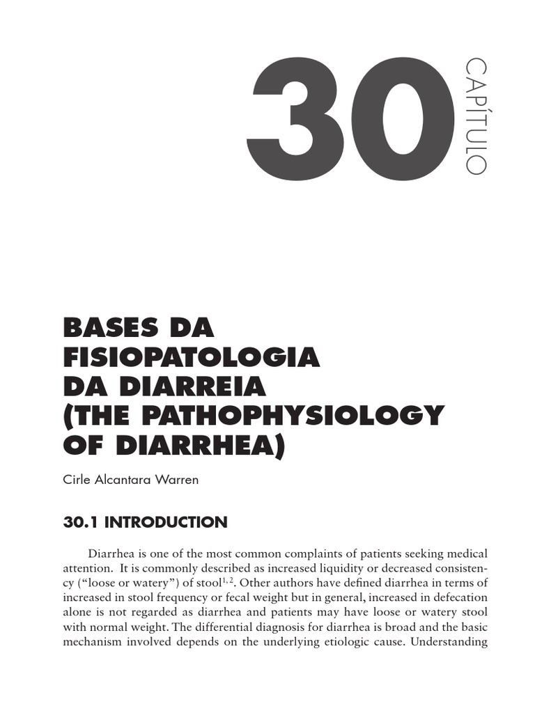 Bases Da Fisiopatologia Da Diarreia (The Pathophysiology of Diarrhea ...