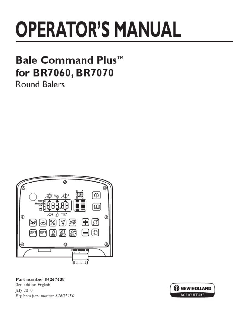 BR7060 Bale Command Operators Manual | PDF | Electrical Connector | Knife