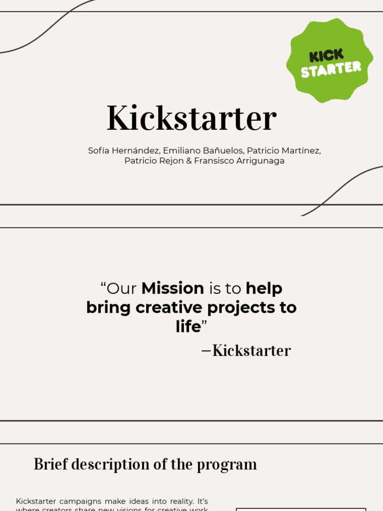 Kickstarter overview | PDF | Economies | Business