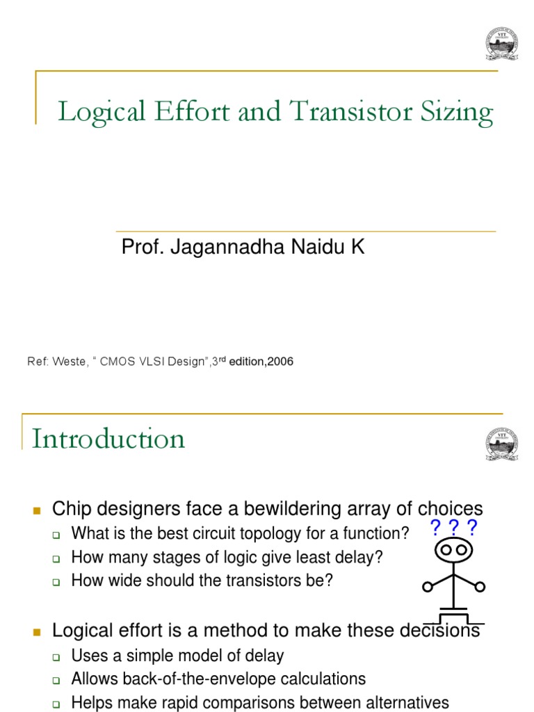 16 Logical Effort and Transistor Sizing 31-08-2020 (31 Aug 2020) Material - I - 31 Aug 2020 ...