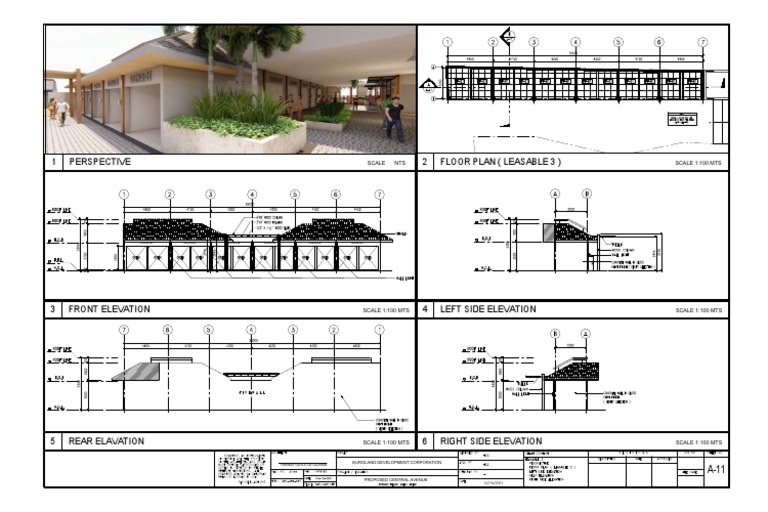 1 Perspective Floor Plan (Leasable 3) 2: Scale Nts SCALE 1:100 MTS | PDF