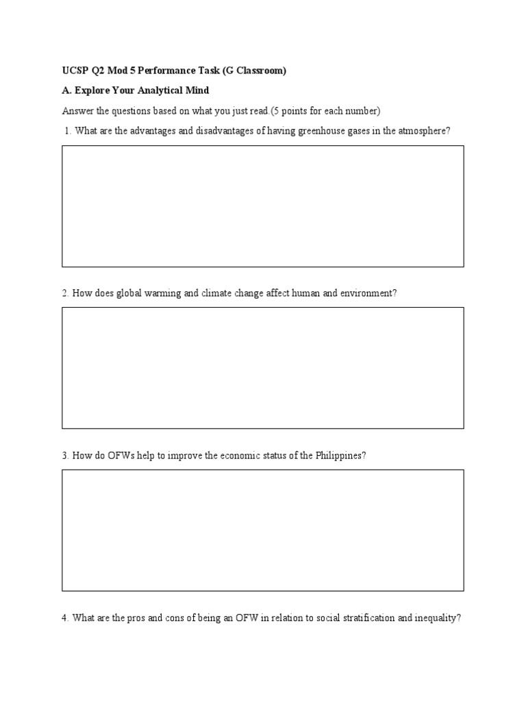 UCSP Q2 Mod 5 Performance Task | PDF