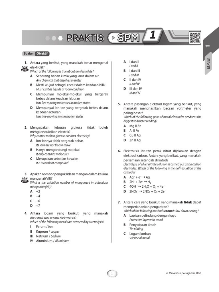 Praktis Kimia Bab 1 T5? | PDF