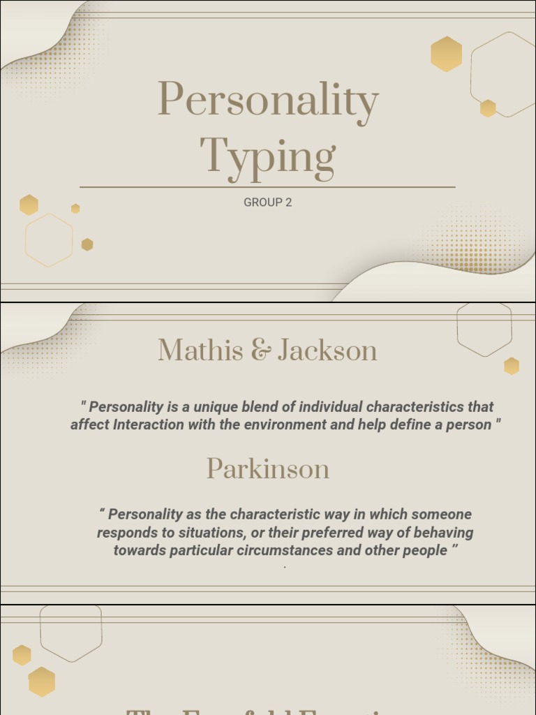 Personality Typing: Group 2 | PDF | Self Esteem | Affect (Psychology)