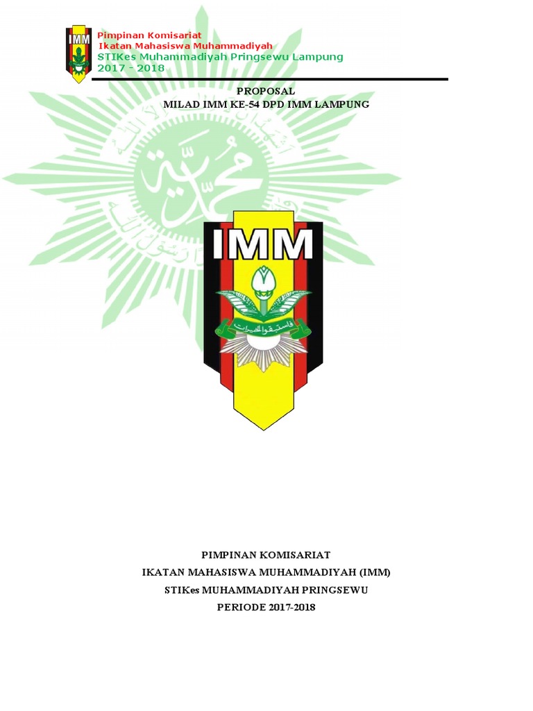 PROPOSAL Milad Imm | PDF | Karier & Perkembangan | Ilmu Sosial