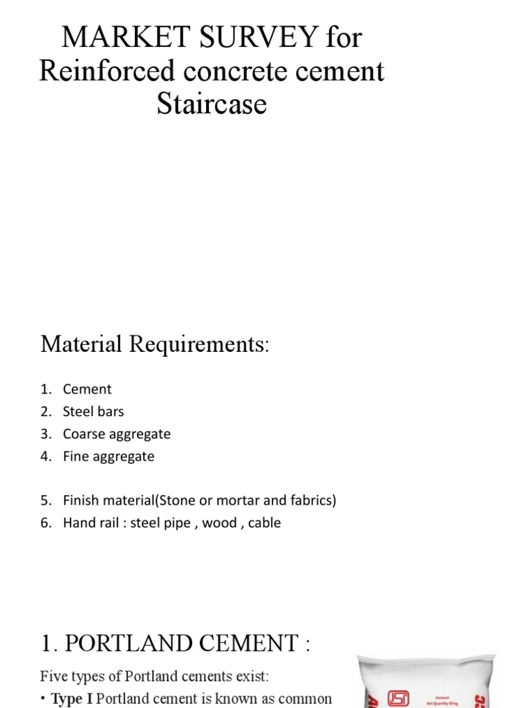 Market Survey For Reinforced Concrete Cement Staircase | PDF | Concrete ...