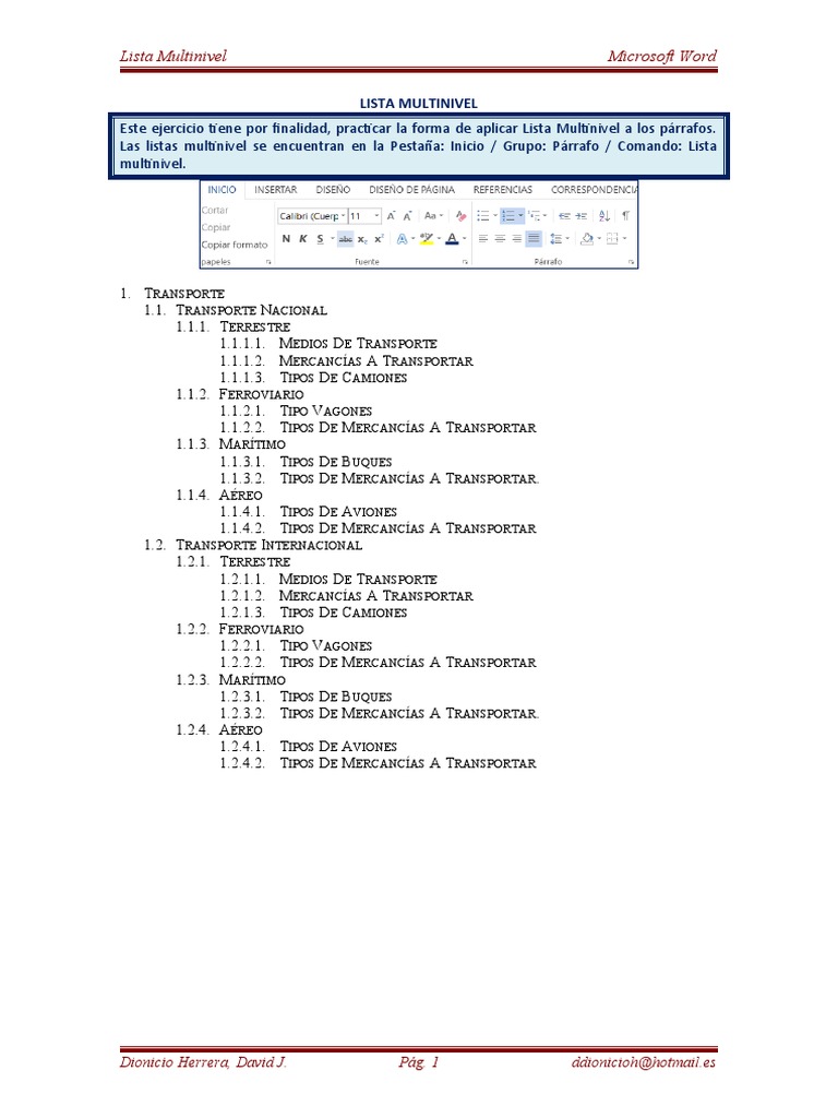 03 Lista Multinivel | PDF