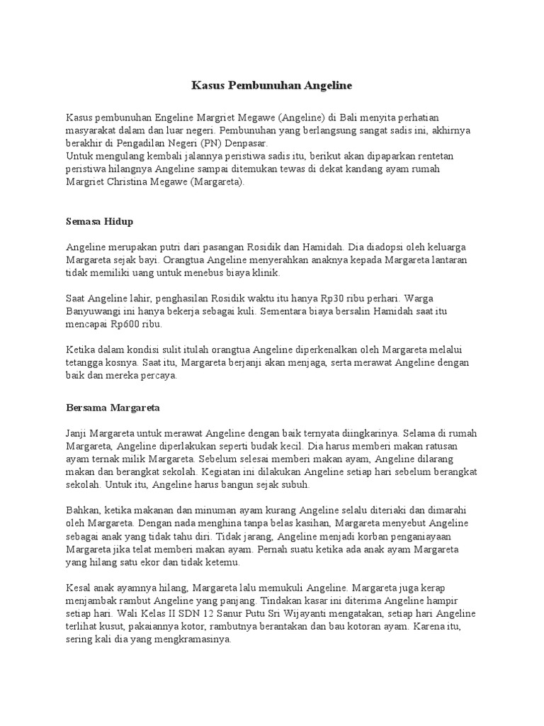 Kasus Pembunuhan Angeline | PDF