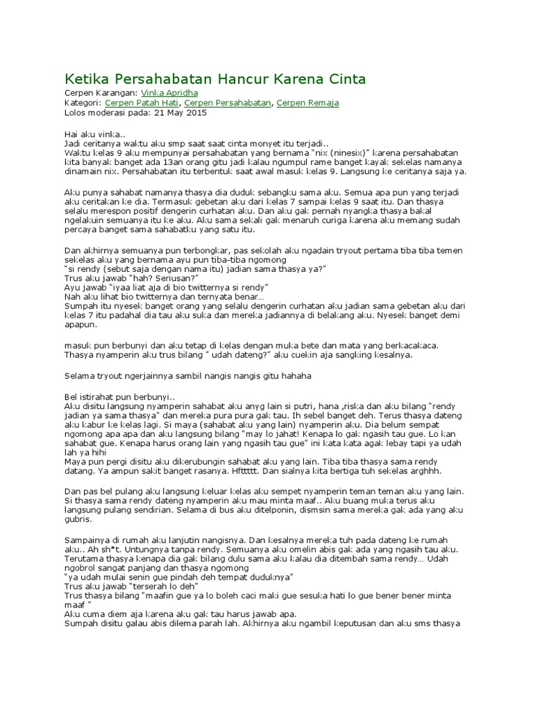 Dokumen Cerpen | PDF | Agama & Spiritualitas | Fiksi Misteri, Thriller, & Kejahatan