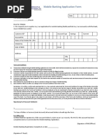 Mobile Banking Application Form | PDF | Mobile Phones | Contractual Term