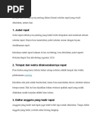 Panduan Membuat Notulen Rapat Efektif | PDF