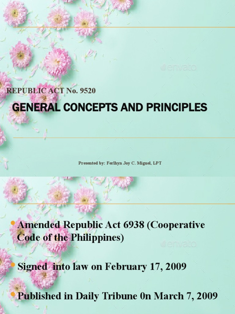 Lesson 4 - General Concepts and Principles | PDF | Cooperative | Policy