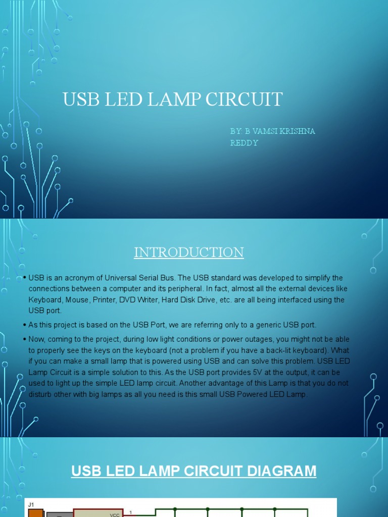 Usb Led Lamp Circuit | PDF