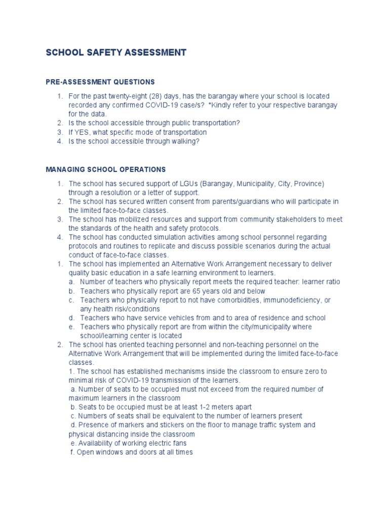 Limited Face To Face Survey | PDF | Personal Protective Equipment ...