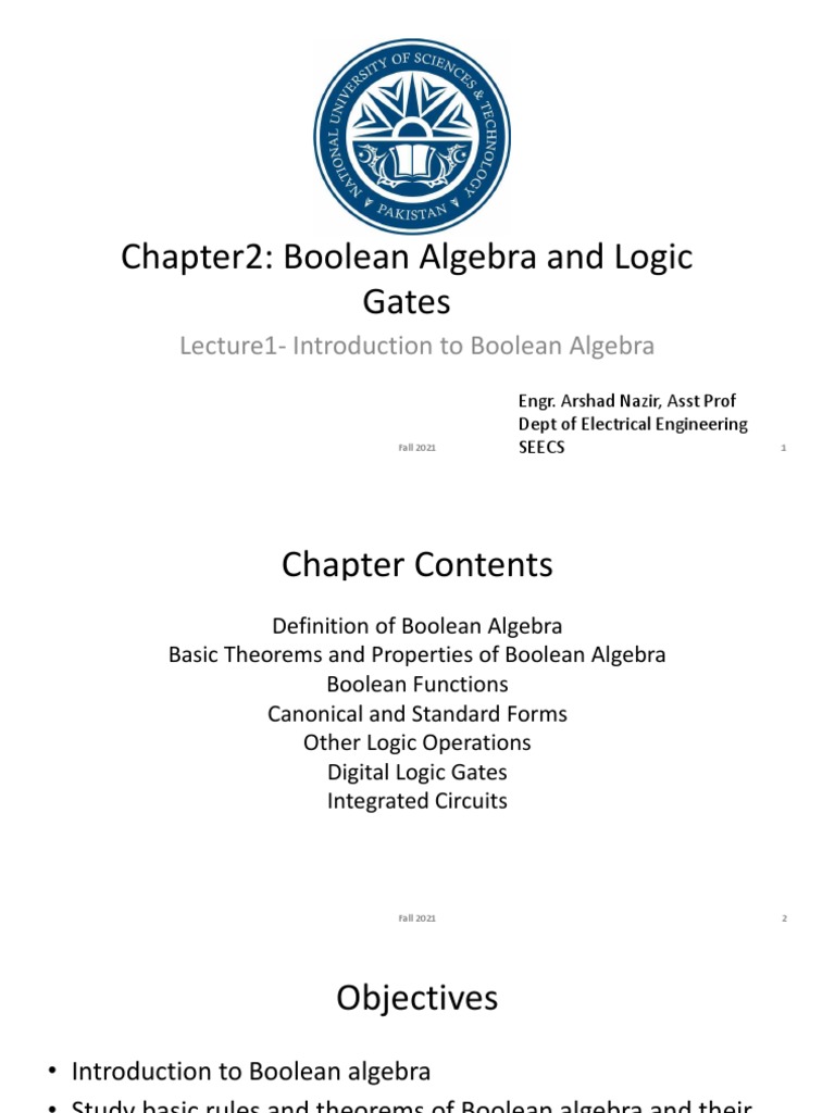 10 - Chapter2 - Introduction To Boolean Algebra | PDF | Teaching ...
