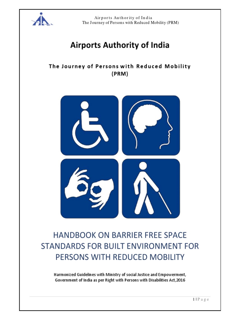 Airports Authority of India PRM Handbook, 2019 | PDF | Wheelchair ...