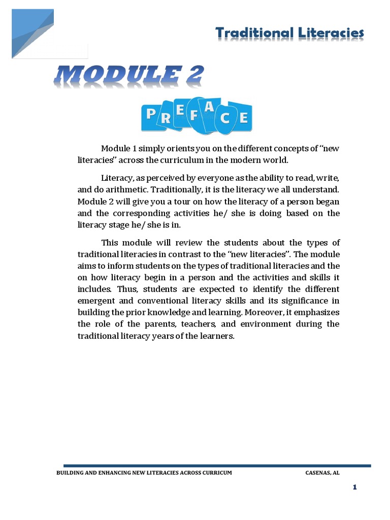 Traditional Literacies: Building and Enhancing New Literacies Across ...