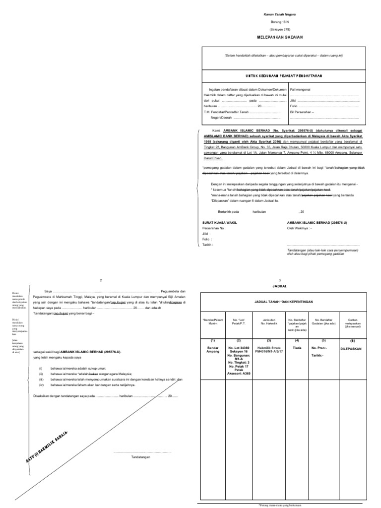 AmIslamic 16N Form | PDF