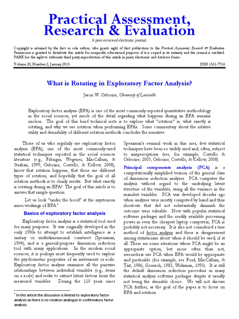 FA Rotated Component Matrix | PDF | Factor Analysis | Correlation And ...