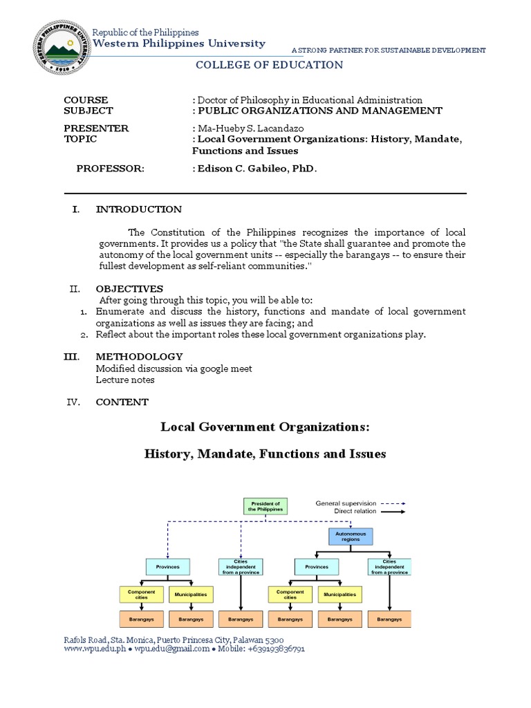 Local Government in the Philippines: Overview | PDF | Policy | Government
